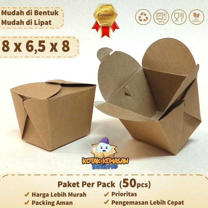 Jual Bestone- Food Pail Rice Bowl Paper Rice Box Lunch Box Takeaway ...
