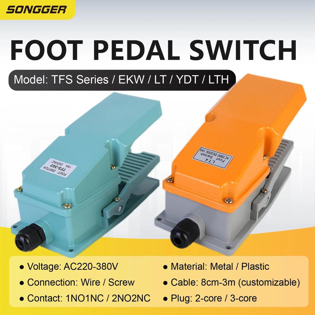 Jual USB Foot Pedal Switch TFS-2 Aluminum Momentary Foot Switch Pedal ...