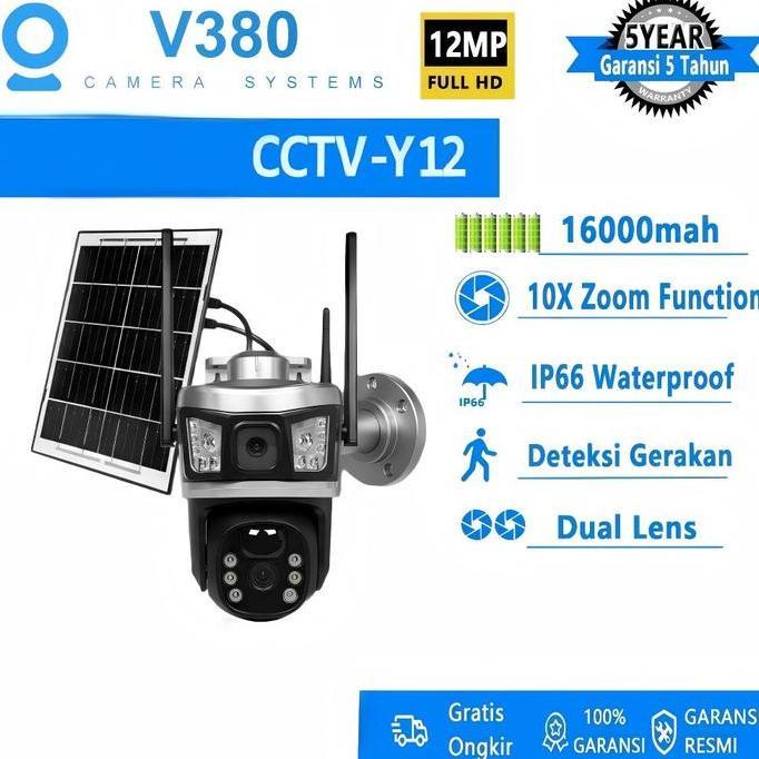 Jual V380 Kamera CCTV Solar Y12 SIM Card Kamera CCTV Kecil Terhubung Ke ...