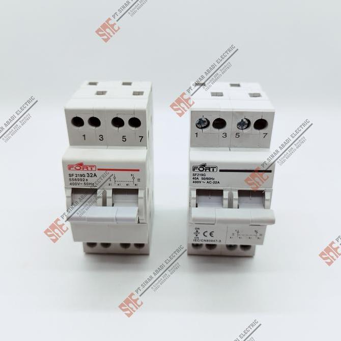 Jual MCB COS Change Over Switch Fort 32A 40A 2P Pole / Genset PLN ...