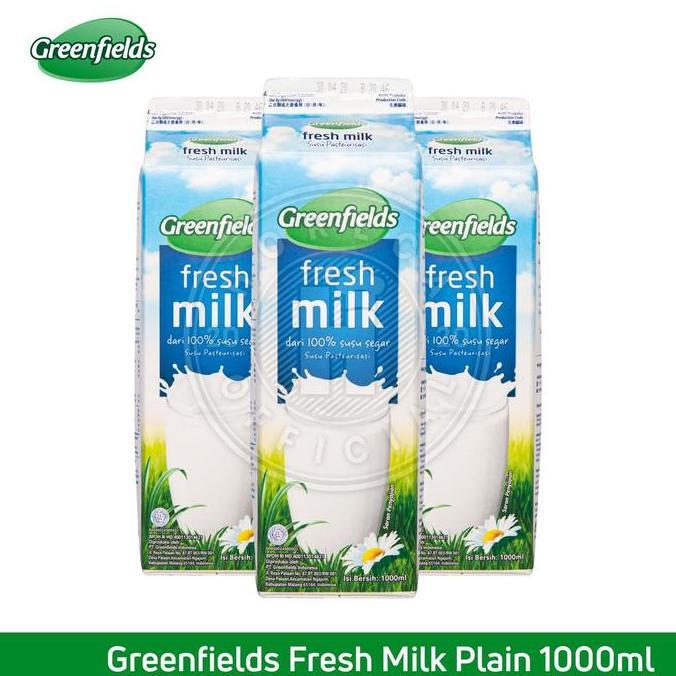 Jual Alami- Fresh Milk Greenfields Plain 1L / Susu Segar Freshmilk 1 ...