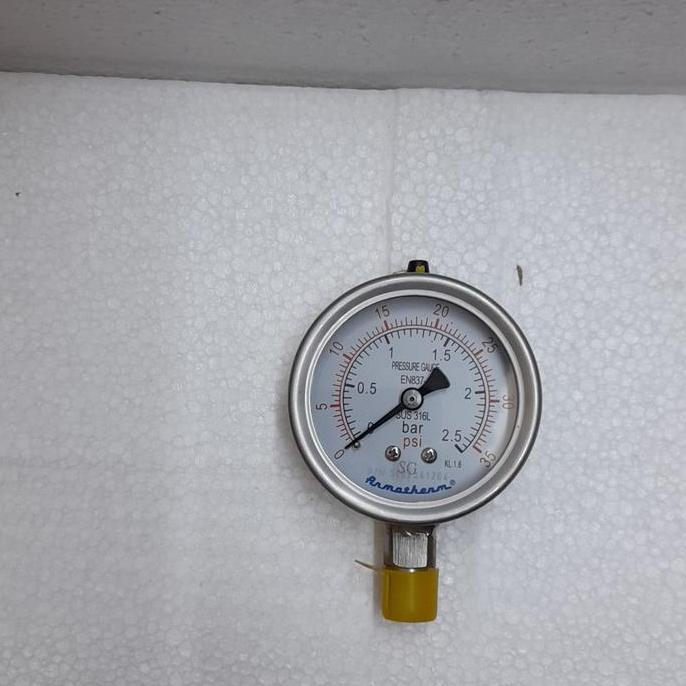 Jual manometer dial 63 mm x 2.5bar type bottom conection 1/4"npt ...