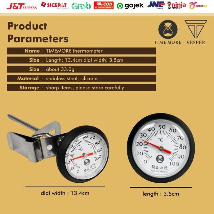 Jual timemore thermometer stick black / thermometer kopi dapur | Shopee ...