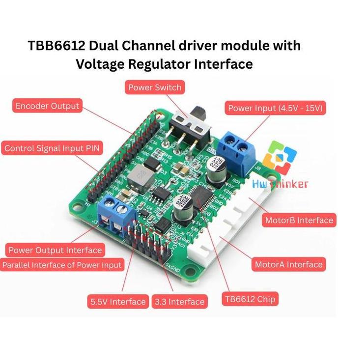 Jual Modul Driver Motor Dc Presisi Dual Channel Tb6612Fng Support Motor ...