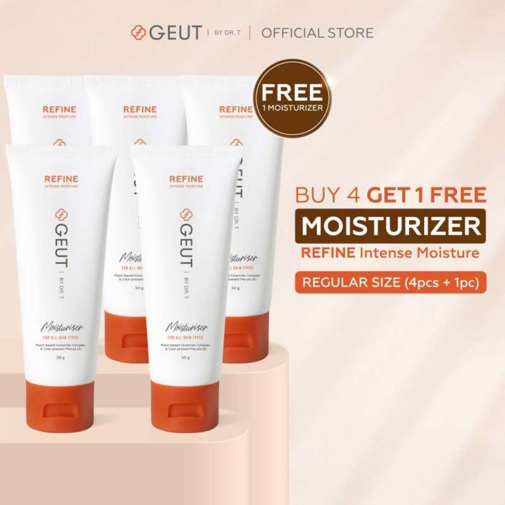 Jual GEUT MOISTURIZER Regular Set 4pcs + 1pc (Paket Pelembab Wajah ...