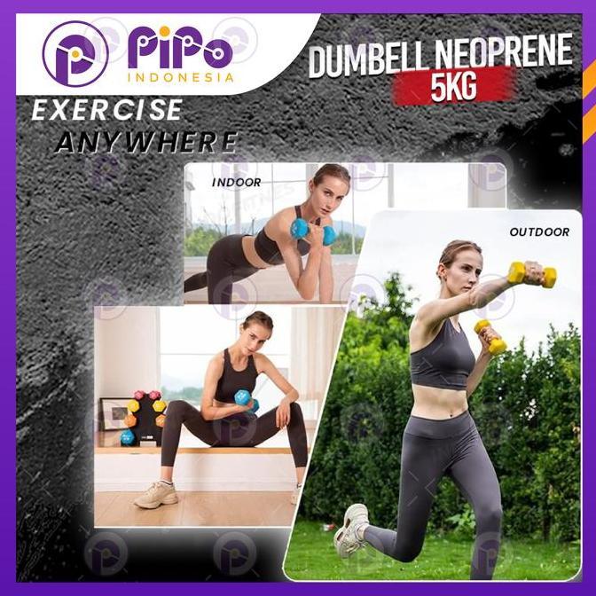 Jual BEBAS ONGKIR - Dumbell 5KG Neoprene Barbel Mini Dumble Warna Kecil ...