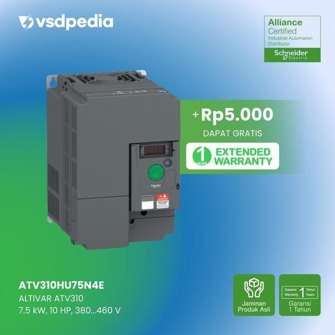 Jual SCHNEIDER ALTIVAR ATV310 INVERTER VSD VFD 7.5KW 10HP 380-460VAC ...