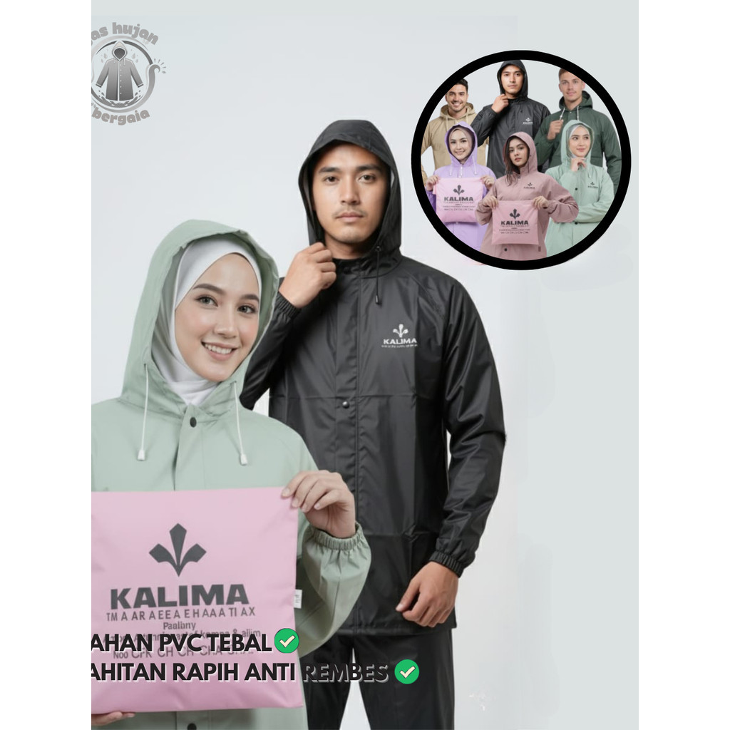 Jual Rain Coat AKULA Setelan Celana Dewasa Pria Wanita BERGAIA - Bahan ...