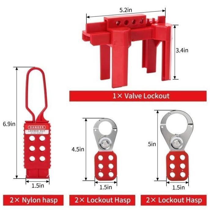 Jual LOTO Lockout Toolkit Box Set / Lockout Tagout Kit, Electrical Safety Loto Kit Includes ...