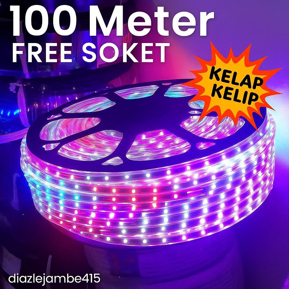 Jual Lampu Led Natal 100 50 20 10 Meter Kelap Kelip Warna Warni Outdoor ...