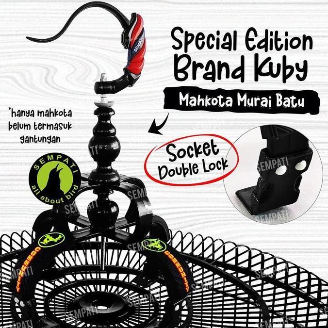 Jual SEMPATI Mahkota Socket Soket Motif Logo Kuby Mahkota Karet Sangkar ...
