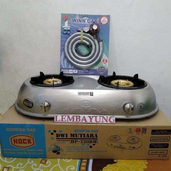 Jual HOCK HP-220DM DWI MUTIARA Kompor Gas 2 Tungku (Selang Paket Winn ...