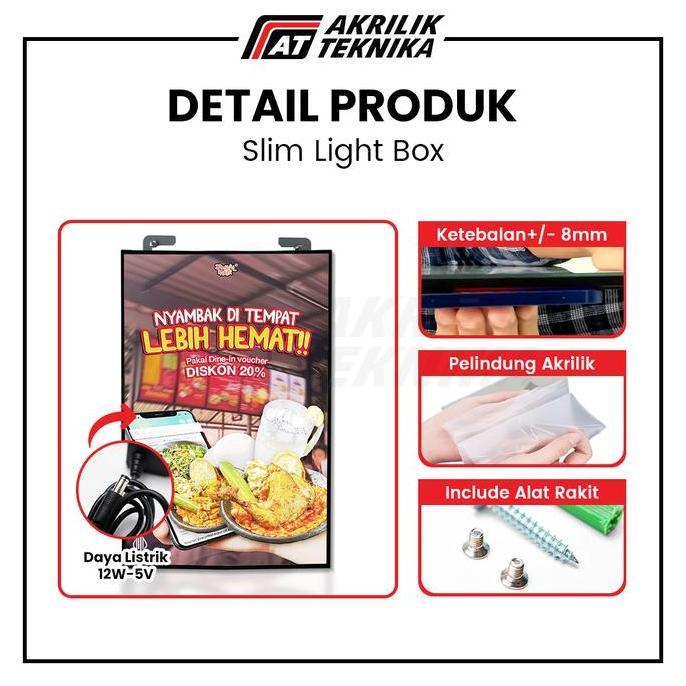 Jual FRAME / BINGKAI / DISPLAY POSTER LED / LAMPU AKRILIK SLIM LIGHT ...