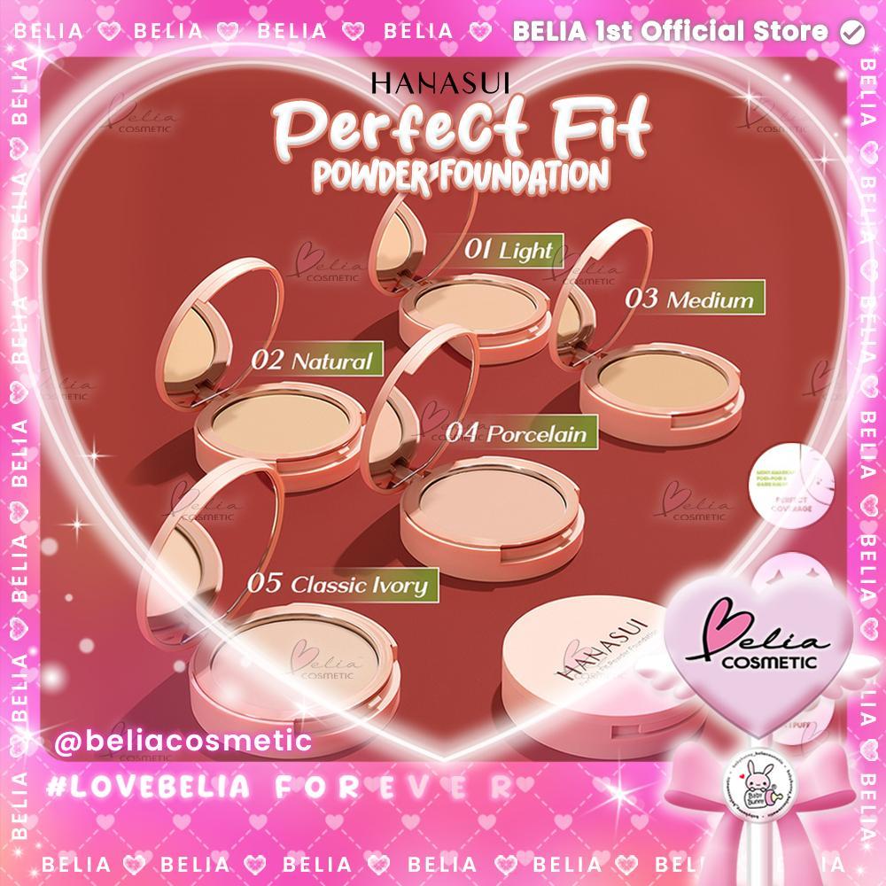 Jual Belia Hanasui Perfect Fit Powder Foundation | Bedak Padat | Soft ...