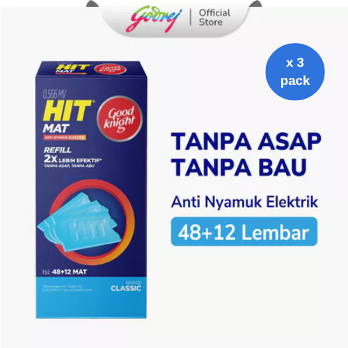Jual Hit Mat Classic 48+12's - Obat Nyamuk Elektrik - Bunuh Nyamuk ...