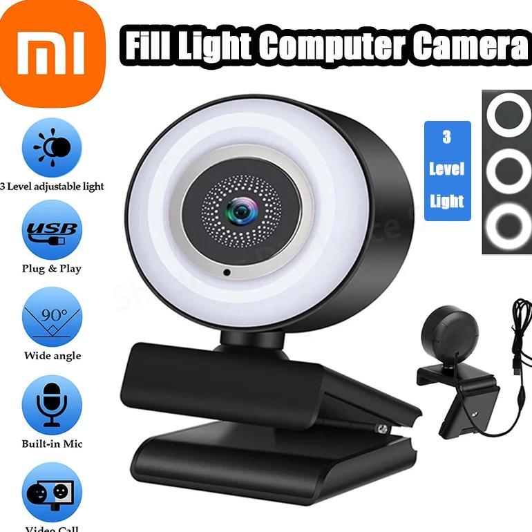 Jual Xiaomi 1080P Mini Camera Full HD Webcam With Ring Fill Light ...