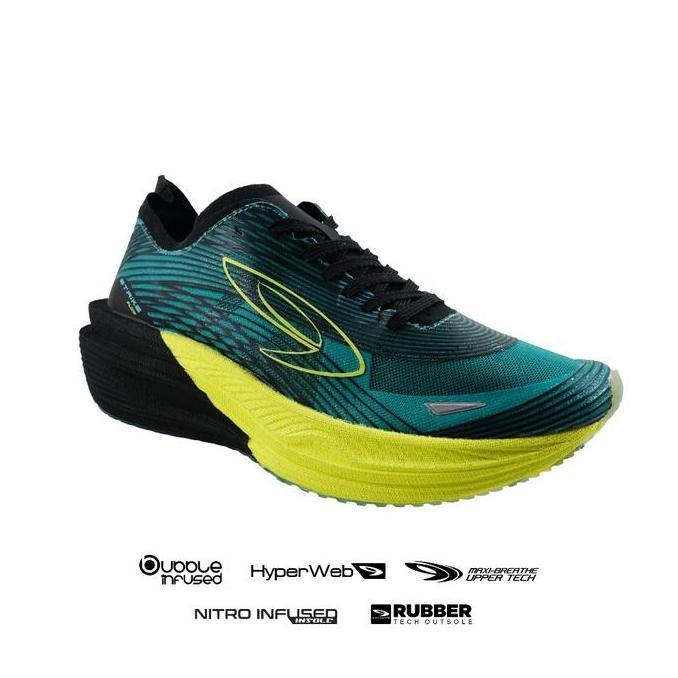 Jual Sepatu Running 910 Haze Flow - Hitam/Teal/Kuning | Shopee Indonesia