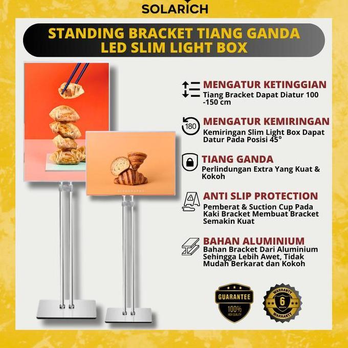 Jual Standing Bracket Set Tiang Ganda LED Slim Light Box Lampu Set ...