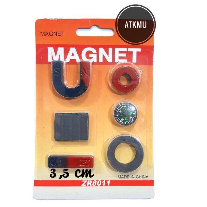 Jual Lengkap- Magnet Set Iu Kompas Zr8011 / Magnet Set Sekolah Isi 6 ...