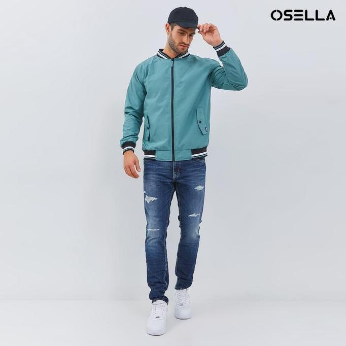 Jual [NEW] Osella Bomber Jacket In Wasabi Green 2061400266 | Jaket Pria ...