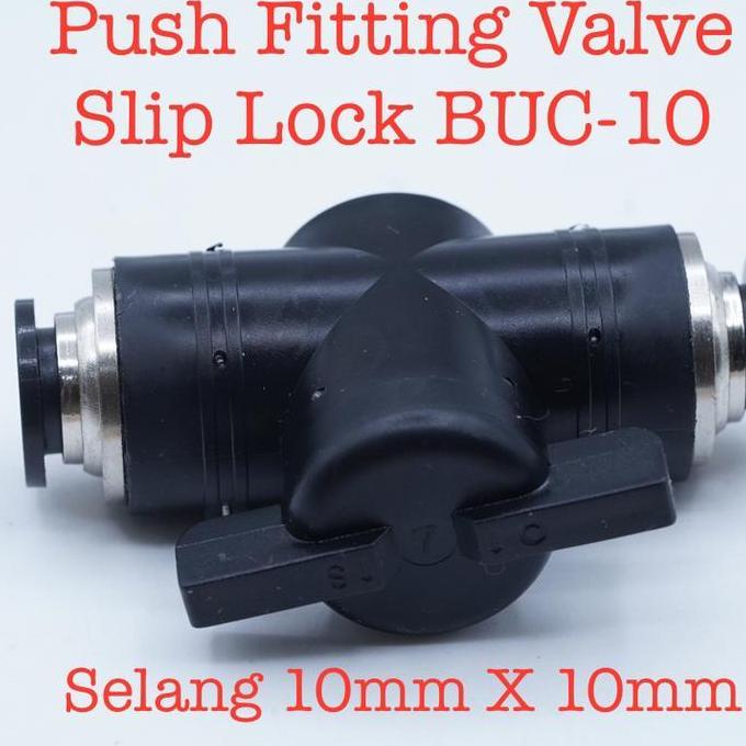 Jual Buc-10 Fitting Pneumatic Valve 10Mm Stop Kran Air Udara Selang Pu ...