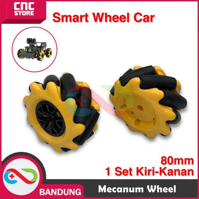 Jual JHONXIE MECANUM WHEEL RODA ROBOT OMNI-DIRECTIONAL OMNI WHEEL 80MM ...