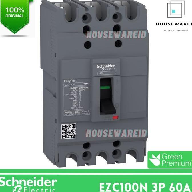 Jual Mccb 3P 60A 3Phase 60 Ampere Schneider Easypact Ezc100N3060 ...