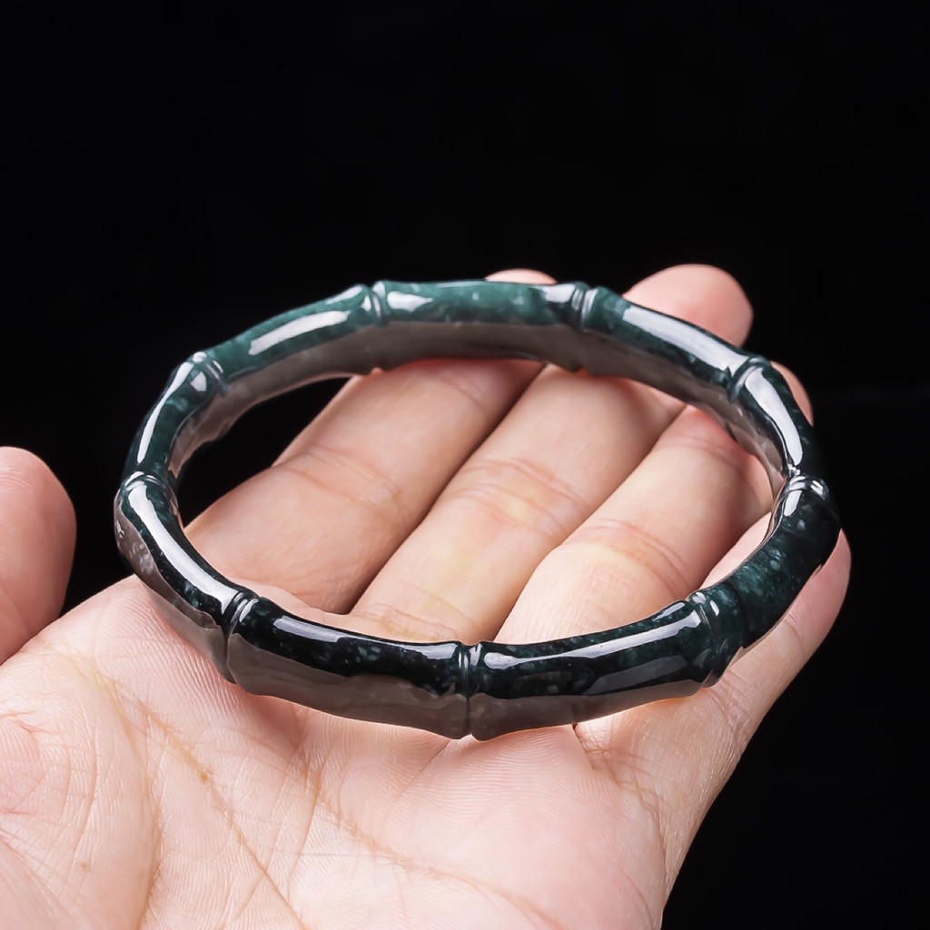 Jual Alami A Gelang Simpul Bambu Air Biru Jade Tinggi Es Jade untuk ...