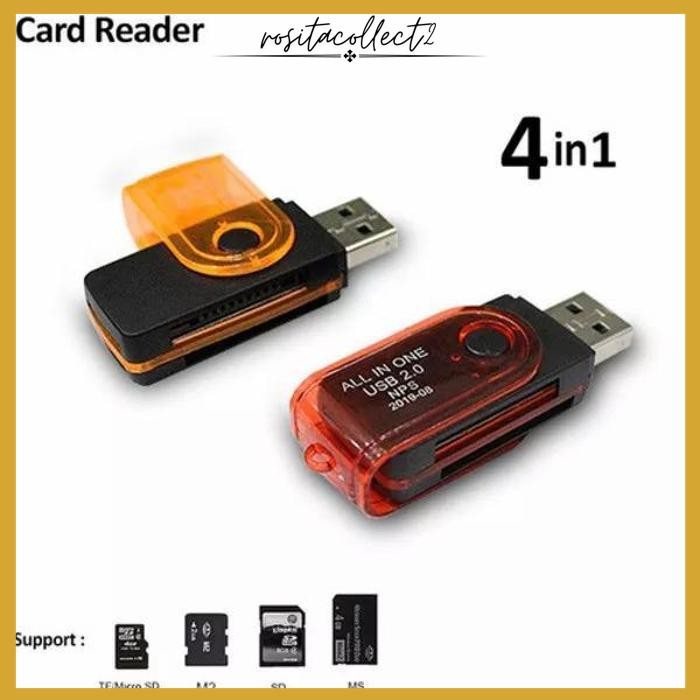 Jual ALL IN ONE USB CARD READER 4IN1 MICROSD MINI SD CARD CONVERT ...