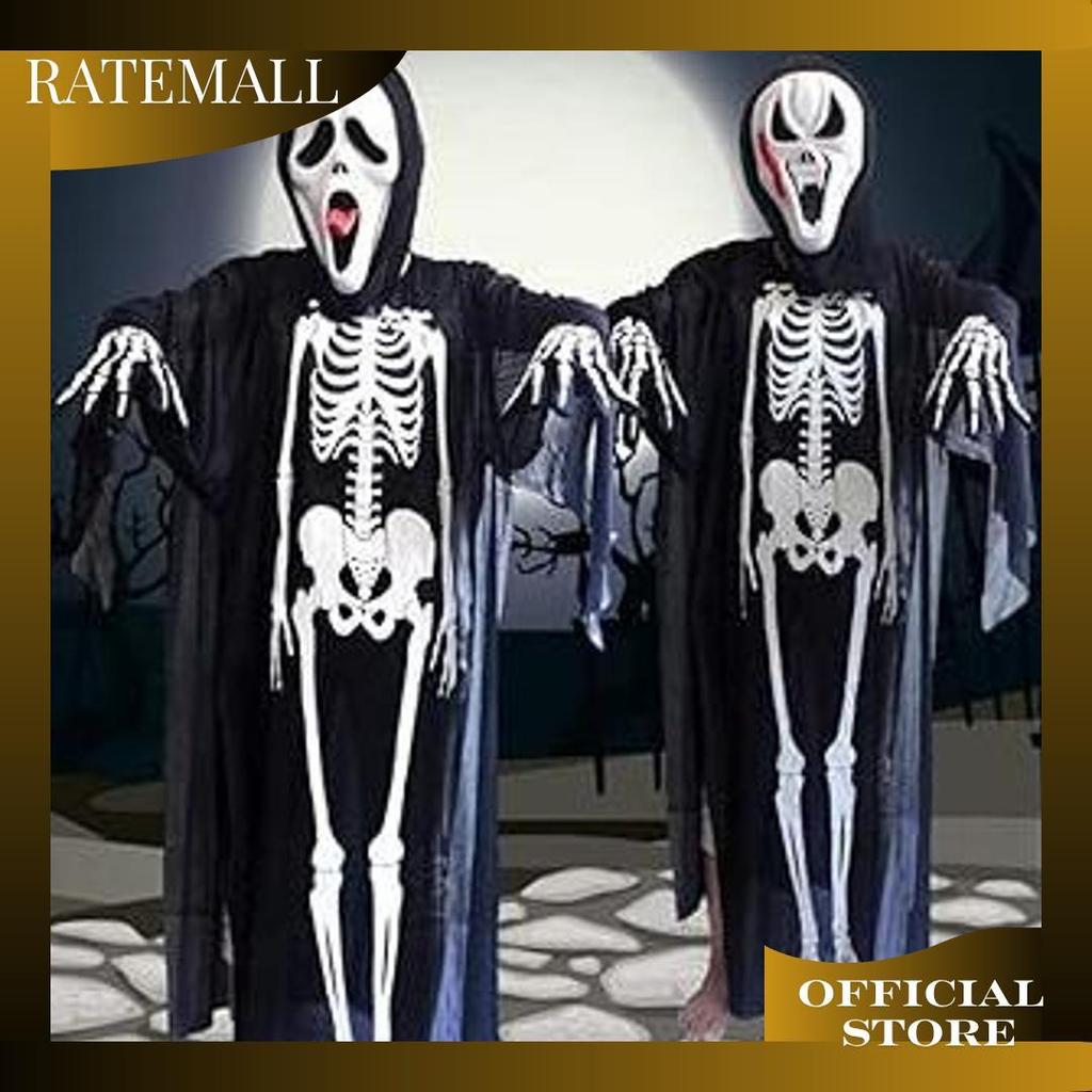Jual Kostum Set Jubah Tengkorak Skull Hantu Cosplay Tema Halloween ...