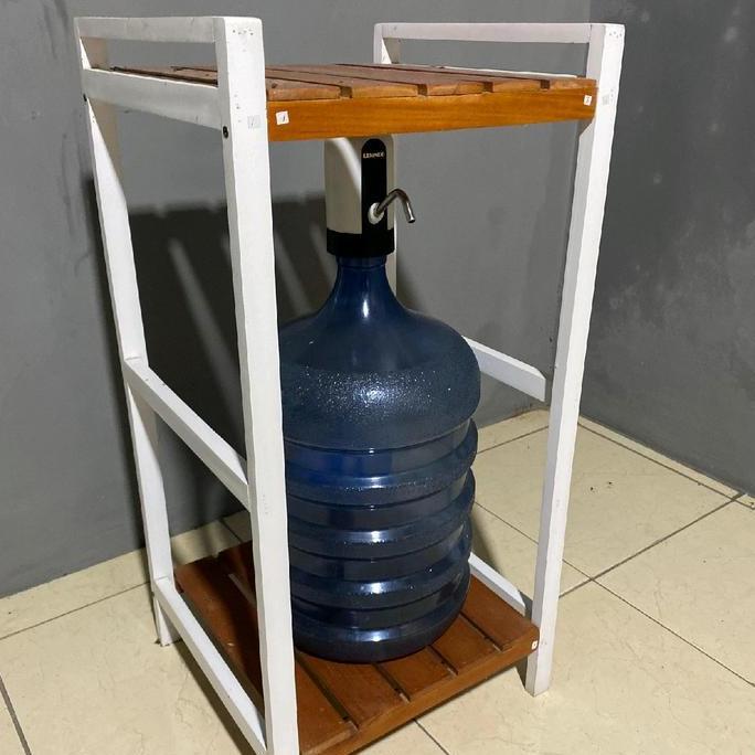 Jual Rak Dispenser Galon 2 Susun Rak Rice Cooker Kayu Mahoni, Rak katu ...