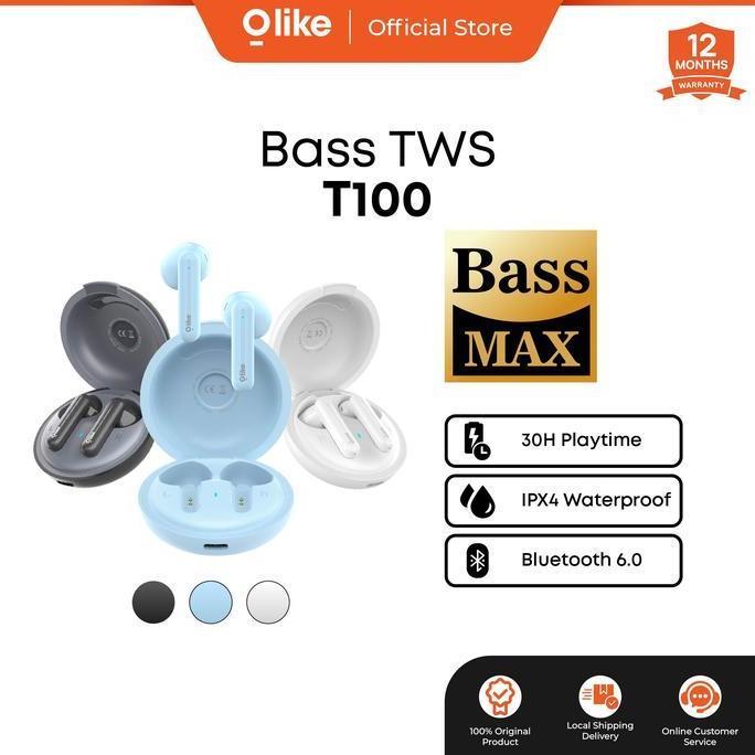 Jual HARGA DISC - OLIKE T100 Wireless Earphone Earbuds TWS Bass Max ...