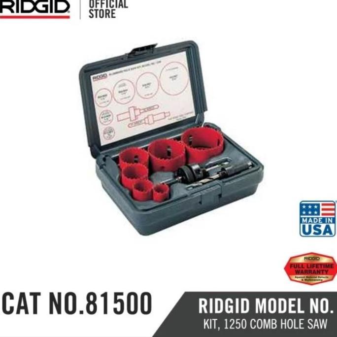 Jual AONI Hole Saw Combination Kit 1250 Ridgid Cat No.81500 | Shopee ...