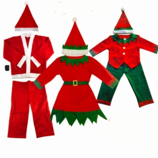 Jual Kostum Natal Santa ELF Kostum Christmas Peri Hijau Cosplay Baju ...