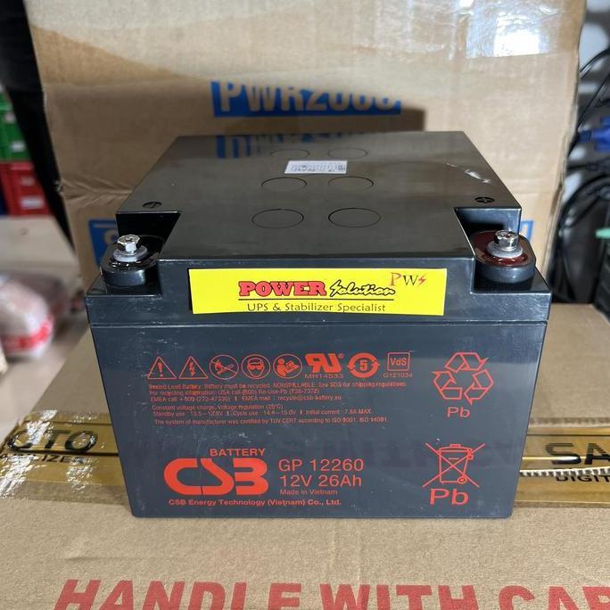 Jual Accu Aki Baterai Battery Kering CSB Hitachi GP 12260 12v 26Ah ...