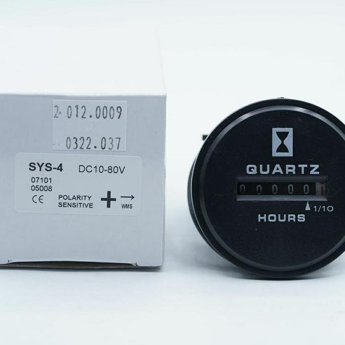 Jual HOURMETER SYS-4 DC 10V-80V QUARTZ HOUR METER 6 DIGIT MECHANICAL ...