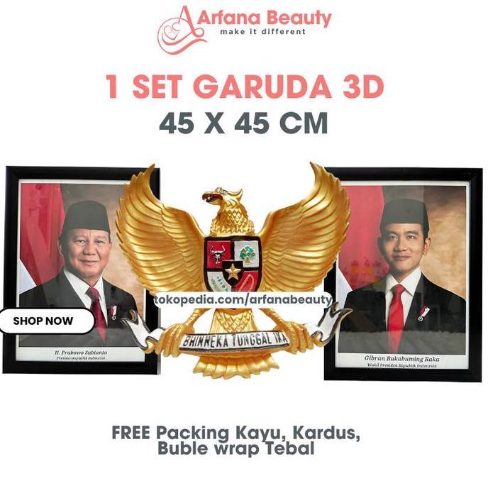 Jual 1 SET GARUDA Gold Figura Gambar Foto HD Lambang Patung Garuda ...