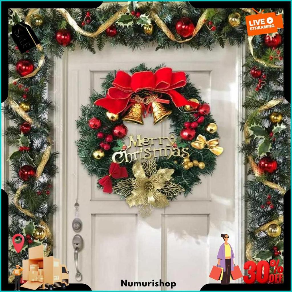 Jual Krans Natal Premium Dengan Lampu Led Hiasan Dekorasi Natal ...