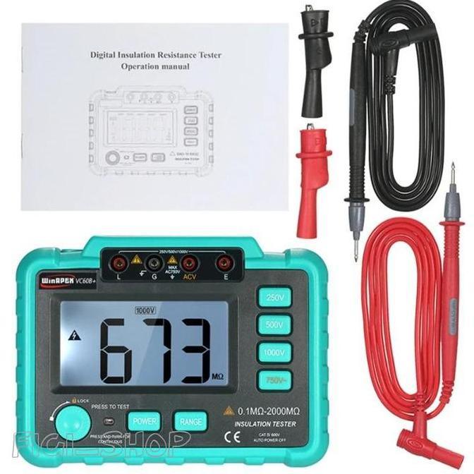 Jual MEGOHMMETER VOLTAGE TESTER DIGITAL INSULATION MEGGER TOOL - VC60B ...