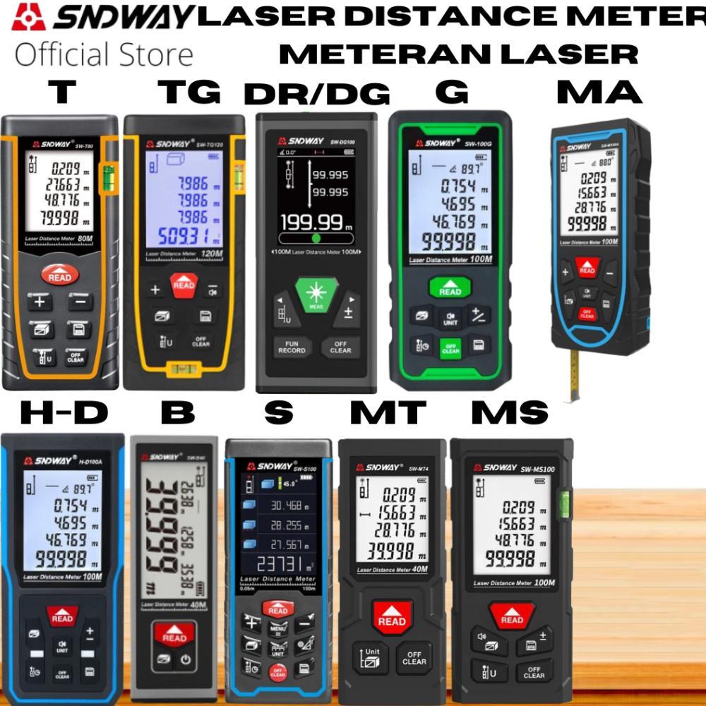 Jual SNDWAY Meteran Laser Distance Meter Meteran Digital 40/60/80/100 ...