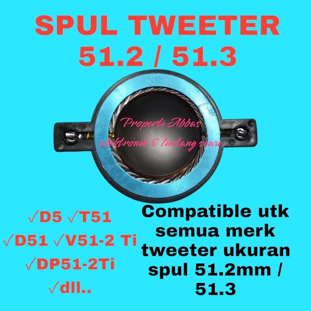 Jual Recone Kit 51.3mm For Tweeter BMA D5 2" spul spool sepul spol coil ...