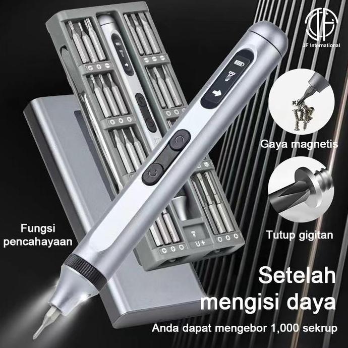 Jual Electric Obeng 5 in 1 Silent Type-C - Obeng Listrik Multifungsi ...