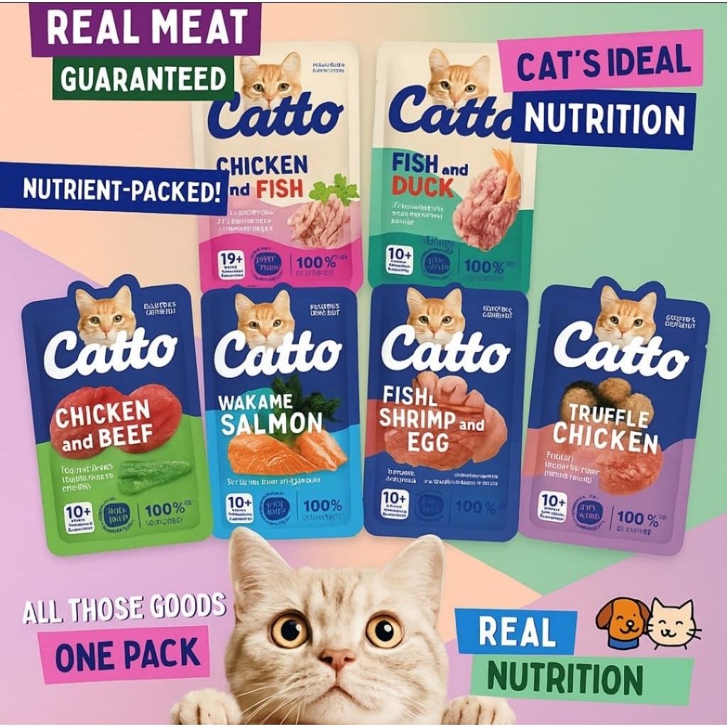 Jual Rezeki Petshop - Catto Cat Food 6 varian / Wakame Salmon / Truffle ...