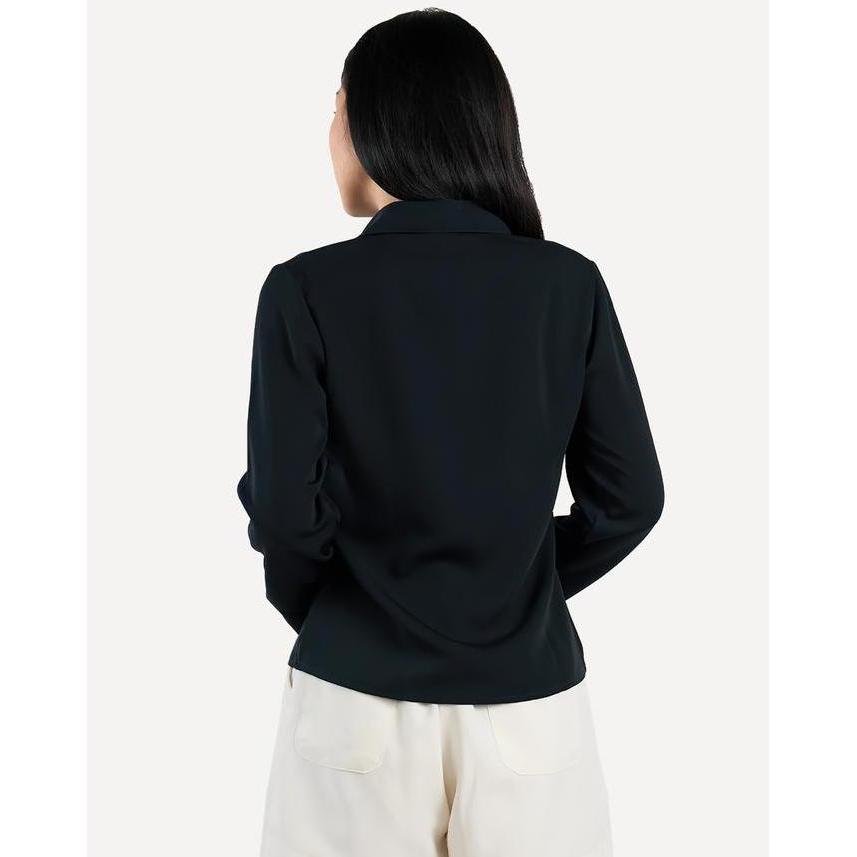 Jual Kemeja Wanita Flen Muso Acela Slim Fit V - NeckShirt | Shopee ...