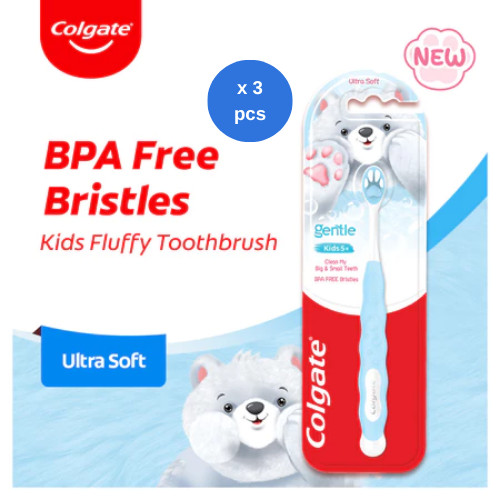 Jual Colgate Gentle Kids Fluffy Paw Toothbrush 1s x 3 pcs | Shopee ...