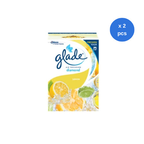 Jual Glade Diamond Car Perfume Lemon New Refill 80 ml x 2 pcs | Shopee ...