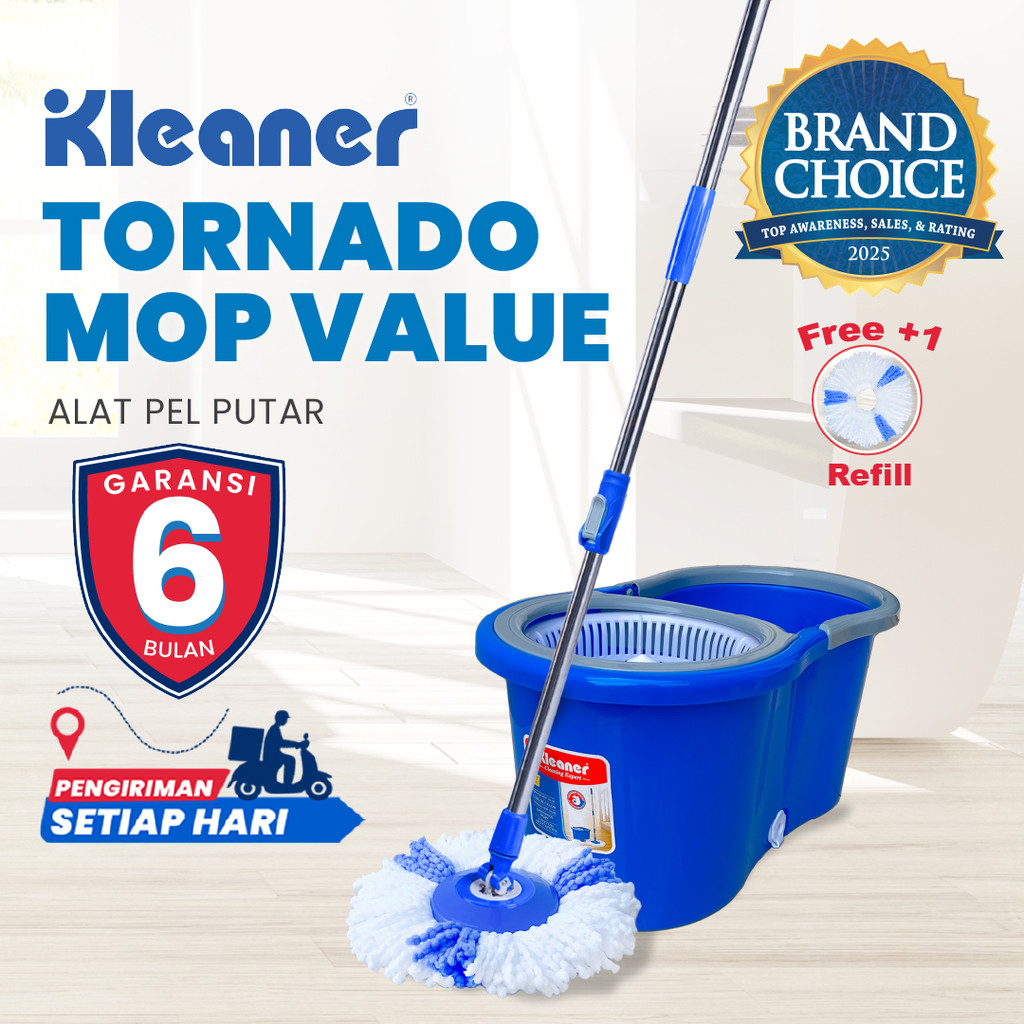 Jual Kleaner Alat Pel Putar Tornado Mop Value Spin Mop Value Pembersih ...