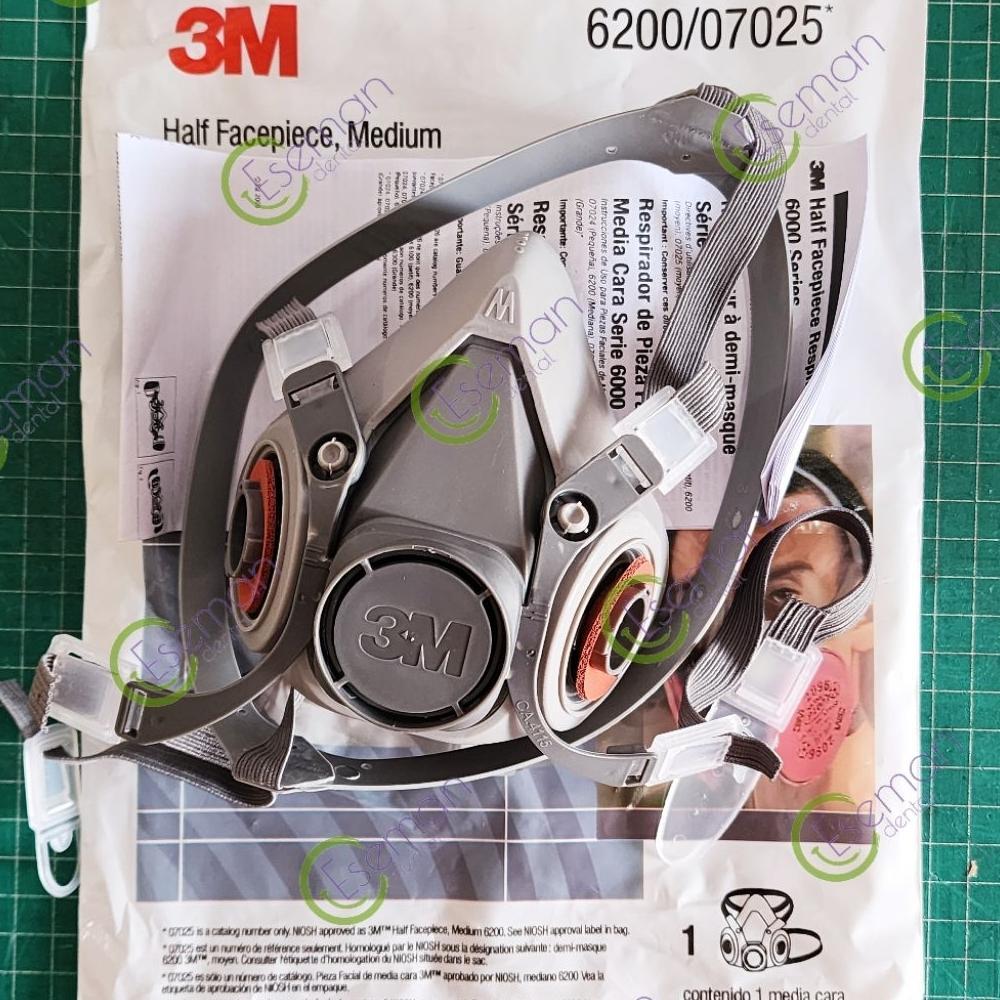 Jual 3M 6200 Half Face Respirator Masker Silikon Pabrik Medis N95 P100 ...