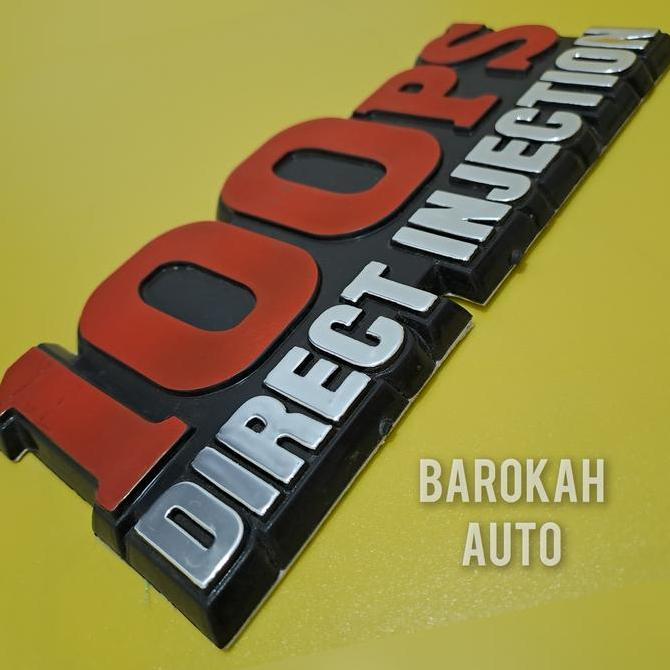 Jual ps100 tulisan emblem mobil truck 100ps merah | Shopee Indonesia