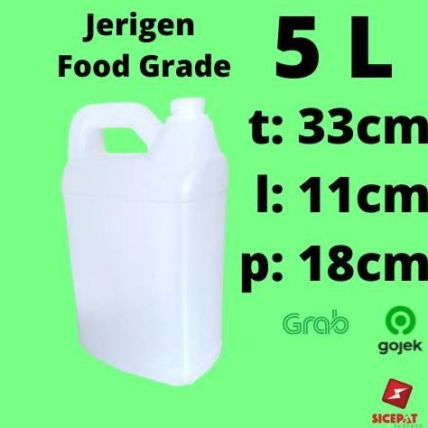 Jual Jerigen plastik Baru 5 10 20 25 30 Liter L Dirigen Putih derigen ...